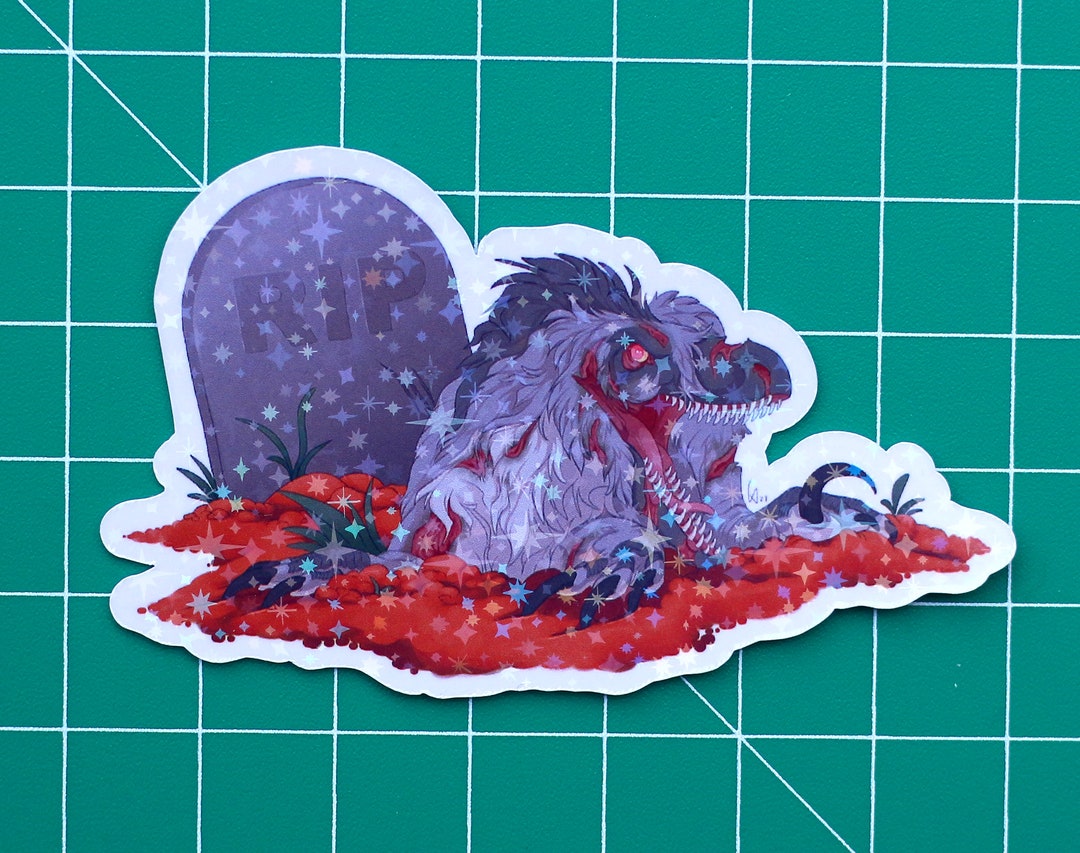 Halloween Raptor - Zombie - Dinosaur Sticker - Etsy