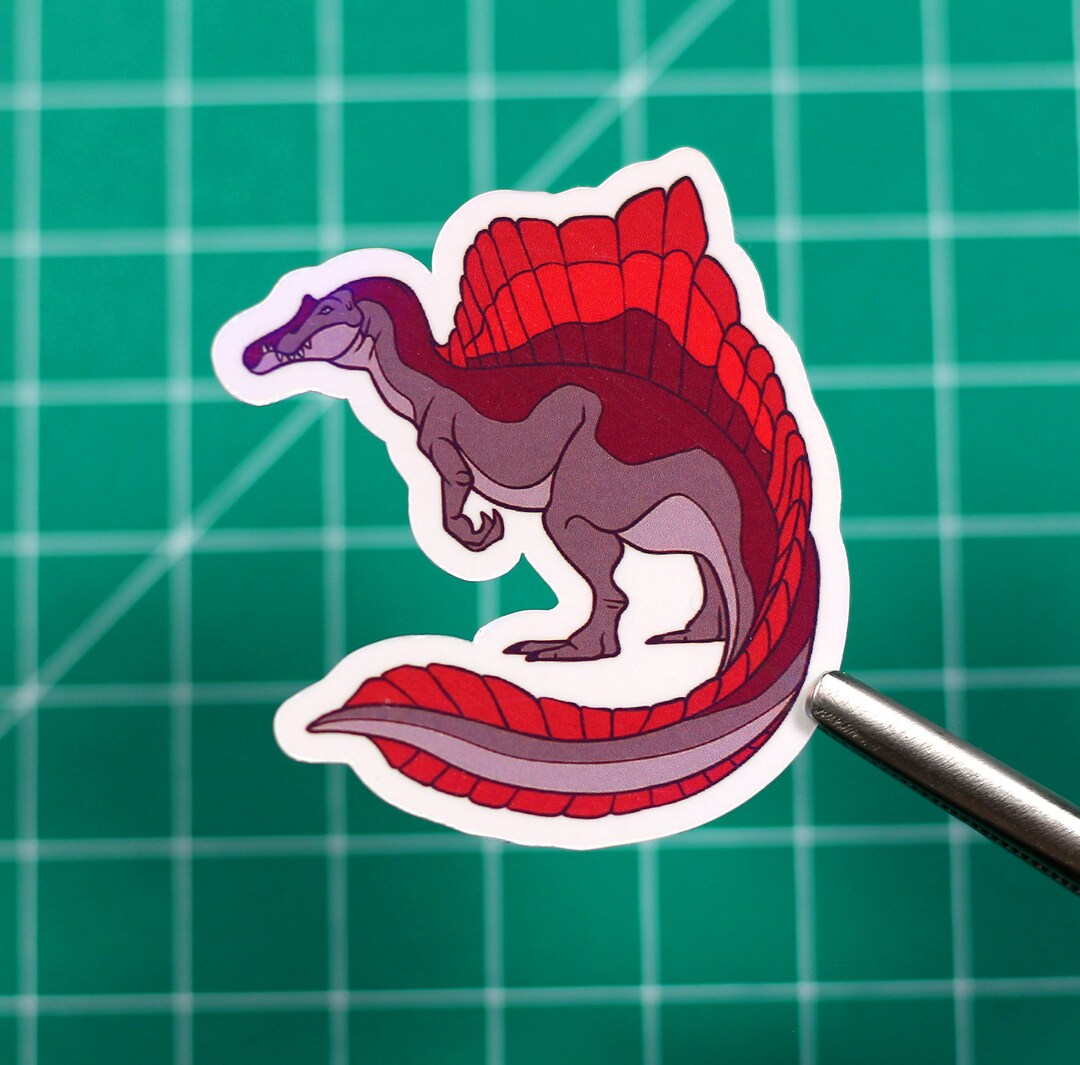 Red Spinosaurus - Holographic Sticker - Etsy