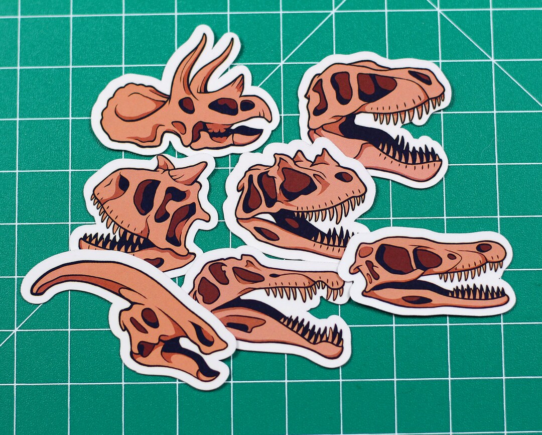 Dinosaur Skulls Stickers - Etsy