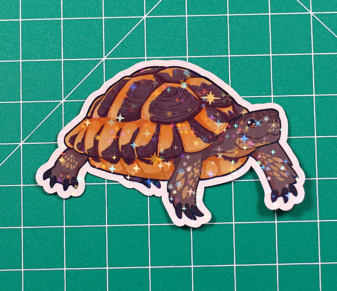 Greek Land Tortoise Sticker - Tortoise - Handmade - Reptile - Vinyl ...