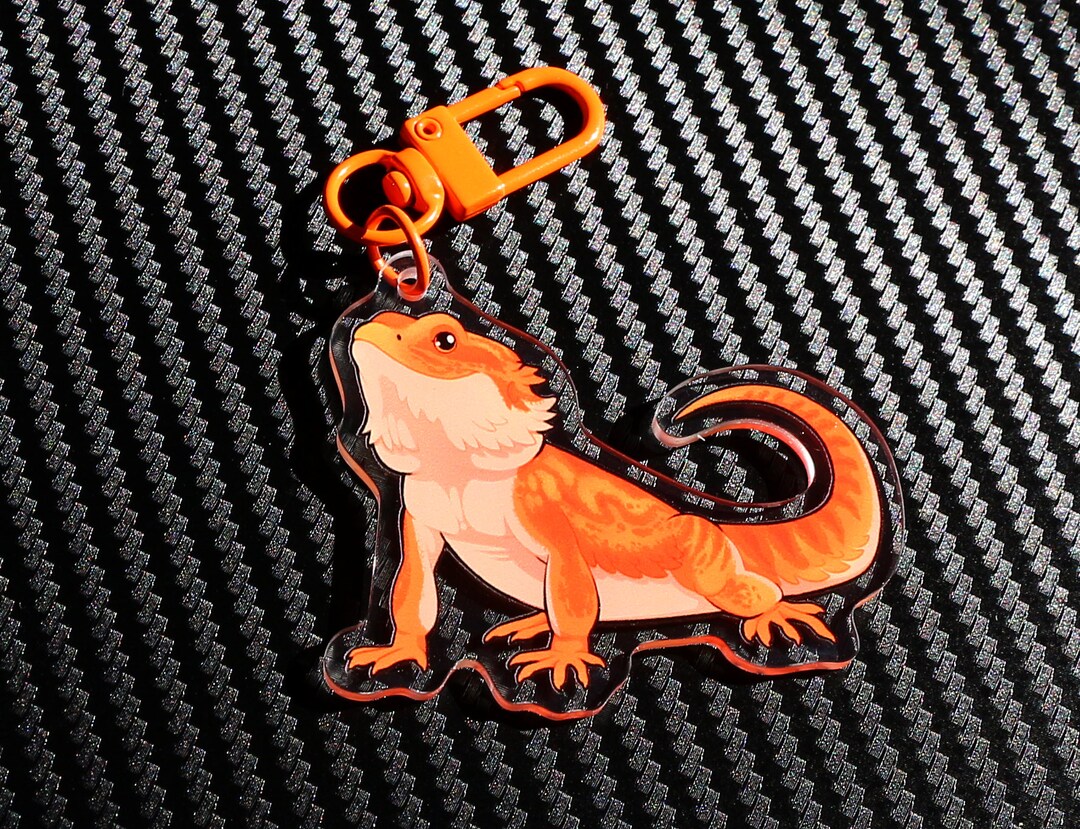 Bearded Dragon - Acyrlic Keychain - Reptile - Etsy