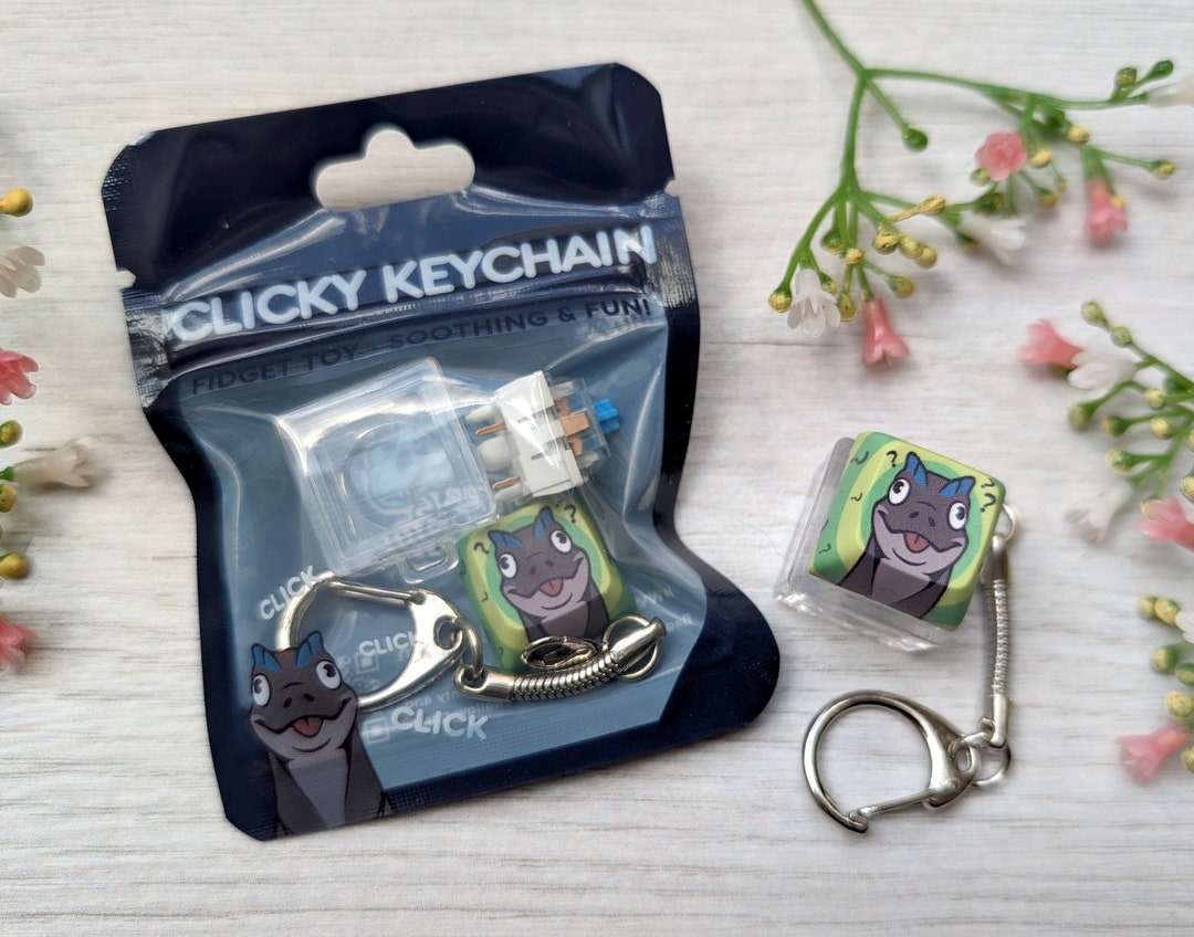 Clicky Keychain Derpy Dinosaur Fidget Toy Soothing Toy - Etsy