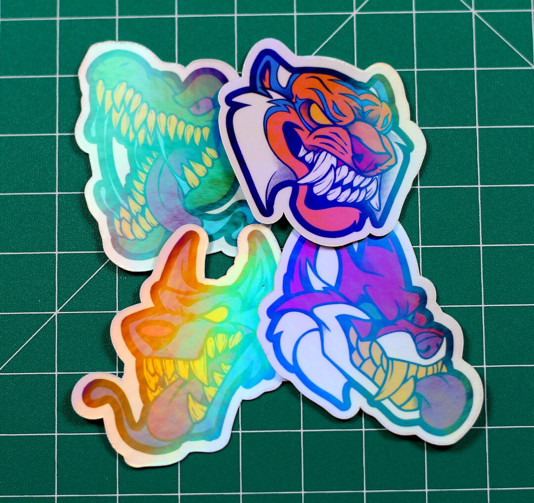 Holo Sticker - Neon Animal Gang - Etsy