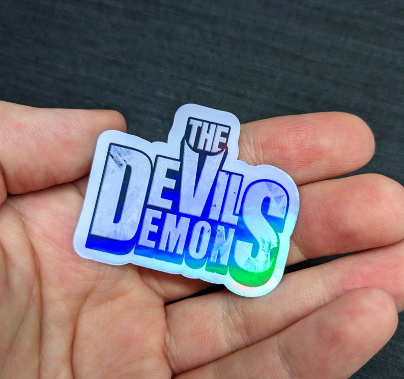 The Devils Demons Holo Stickers Dinosaur Webcomic - Etsy