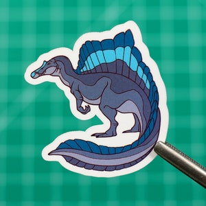 Spinosaurus Sticker - 4 Variants - Handmade - Vinyl - Shiny Sparkle - Etsy