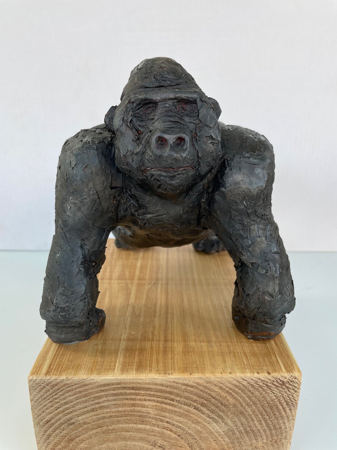 Clay Gorilla Sculpture - Etsy