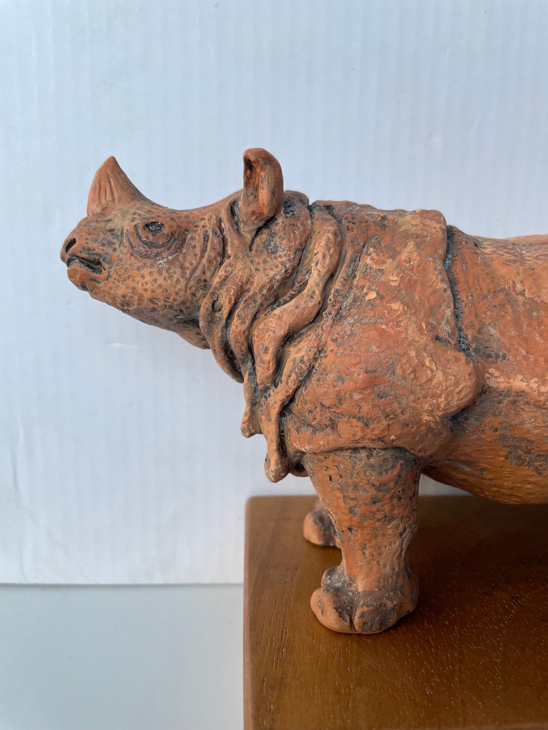 Ceramic Rhino Sculpture - Etsy