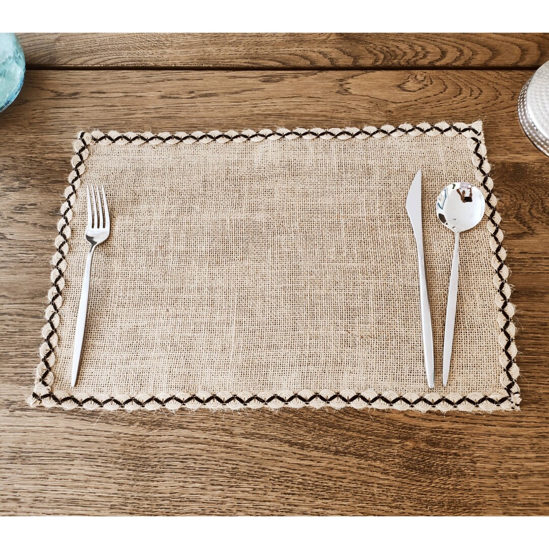 Jute Placemats, Farmhouse Table Decor, Rustic Dining Placemat, Wedding ...