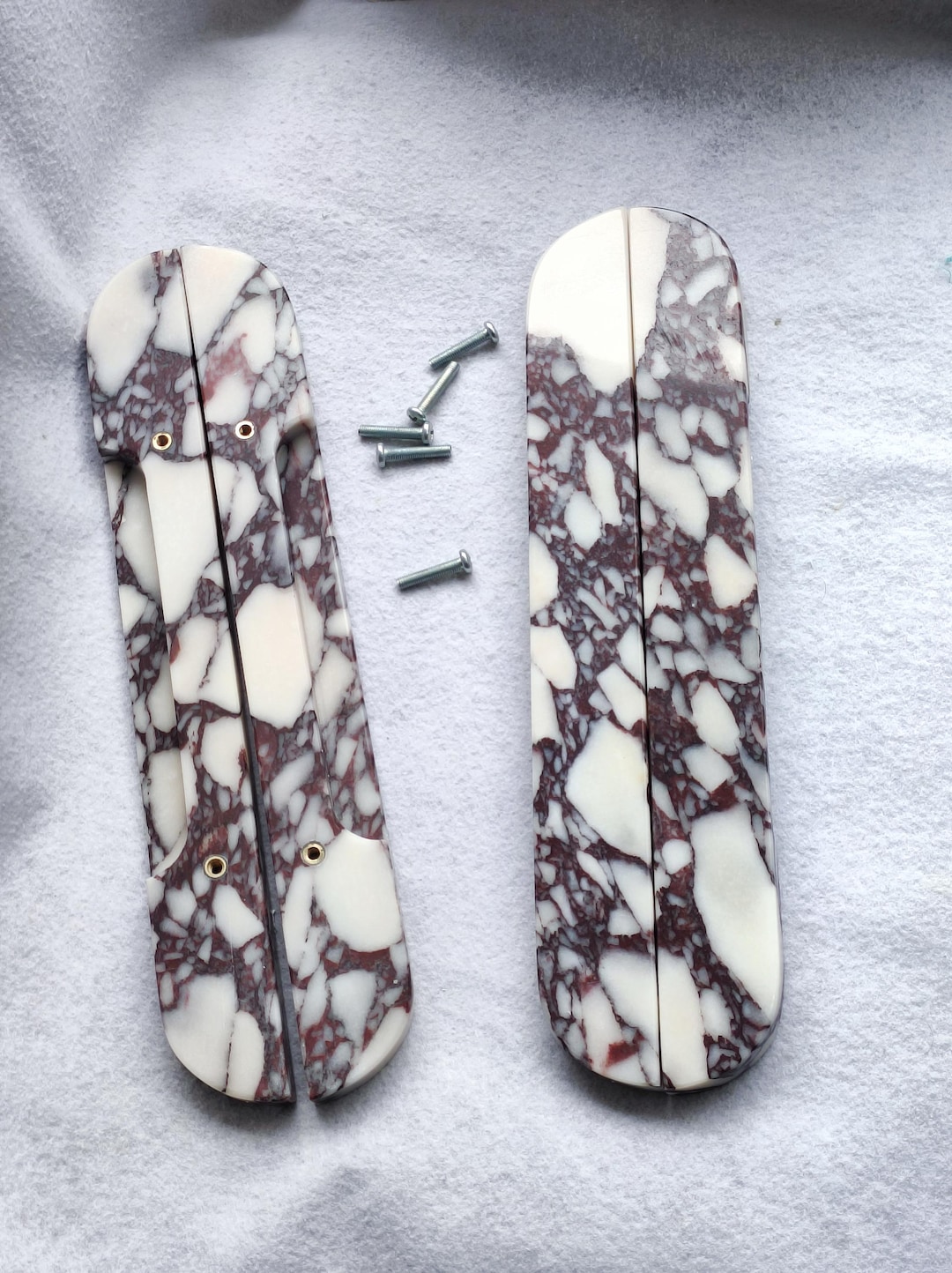 Marble Cabinet Handle: LONG Elliptical Viola, 32cm Drawer Pull - Etsy