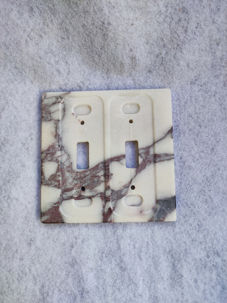 Handmade VIOLA Marble 2-gang Toggle Light Switch Plate - Etsy
