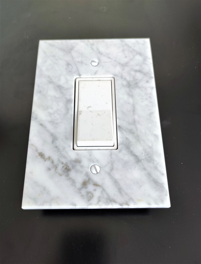 1-gang Decorator Light Switch Plate Decorator Marble Cover - Etsy