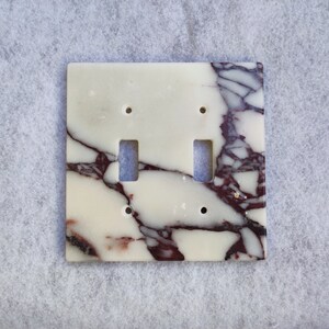 Handmade VIOLA Marble 2-gang Toggle Light Switch Plate - Etsy