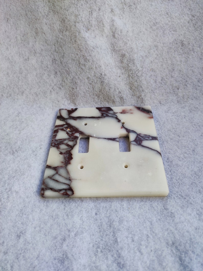 Handmade VIOLA Marble 2-gang Toggle Light Switch Plate - Etsy