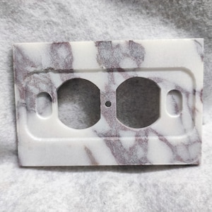 Handmade Marble Duplex Outlet Cover: Rustic Home Decor - Etsy