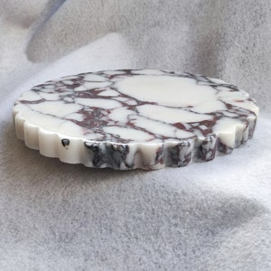 VIOLA MARBLE Scalloped Circular Tray 20cm-or-23cm . ZD1 Version - Etsy