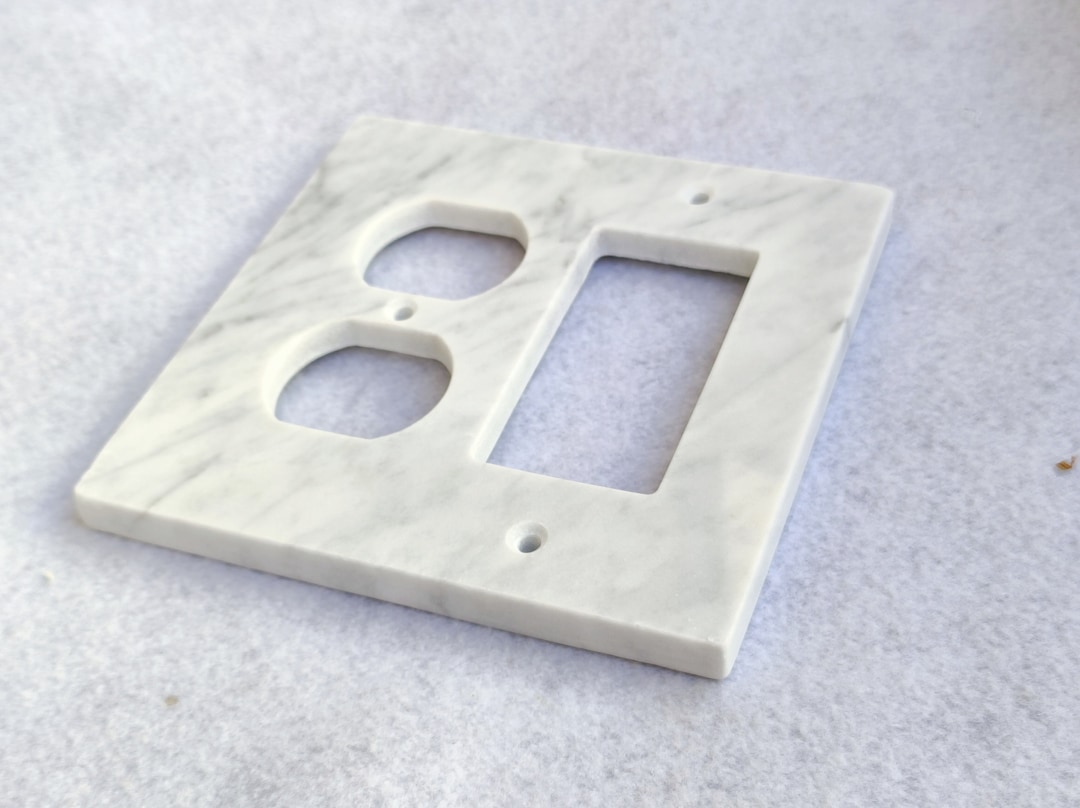 1 Decora Rocker and 1 Outlet Switch Plates CARRARA Marble - Etsy