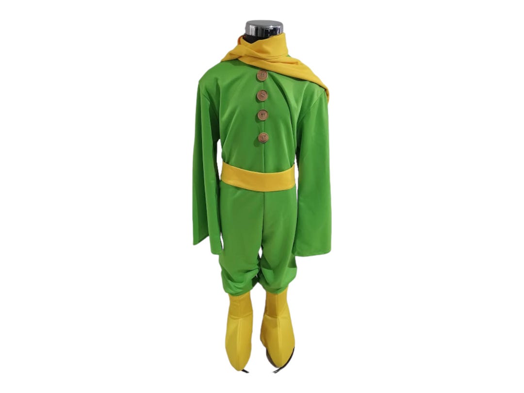 The Little Prince Costume for Boys, Green and Yellow, Includes Scarf ...