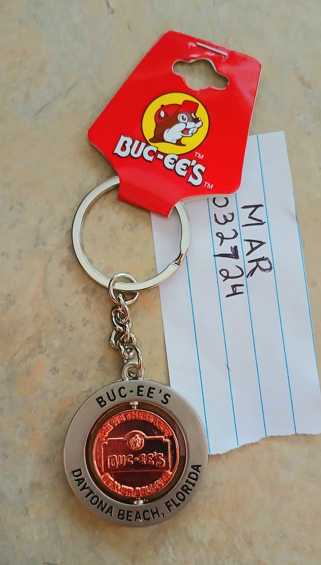 Buc-ee's Daytona Beach Revolving Location Keychain - Etsy