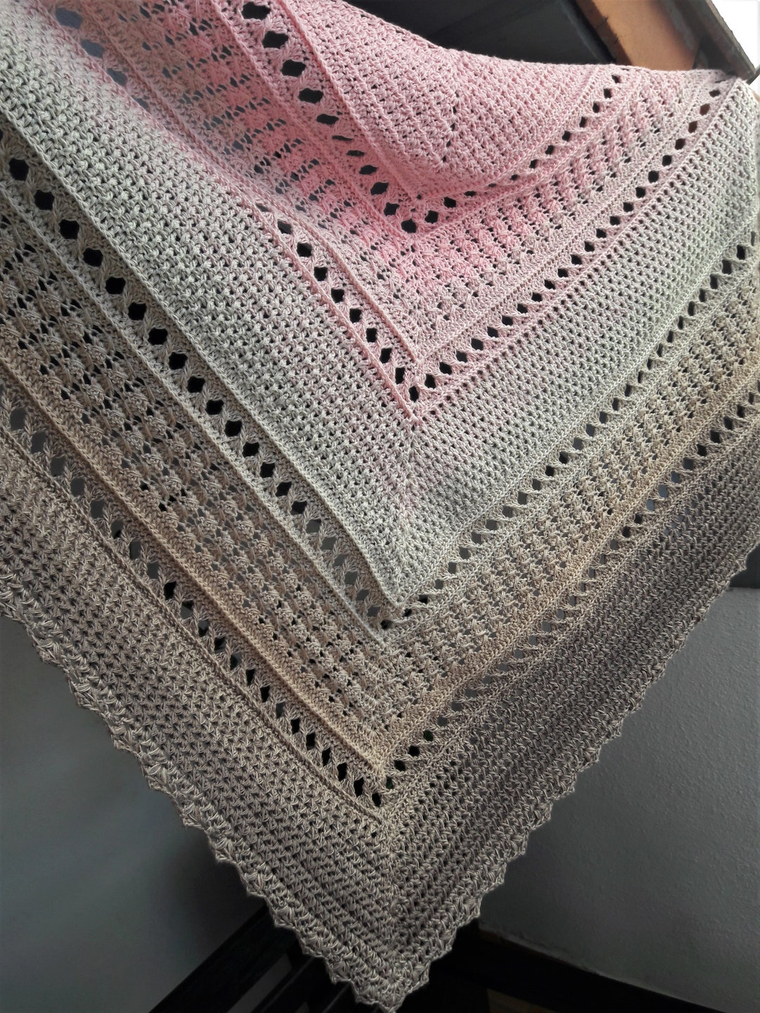 PDF Only in German - Crochet Pattern for the Triangular Shawl "modern ...
