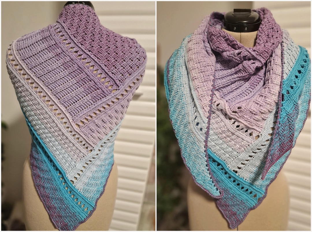 PDF Only in German - Crochet Pattern for the Triangular Shawl "anders 2 ...