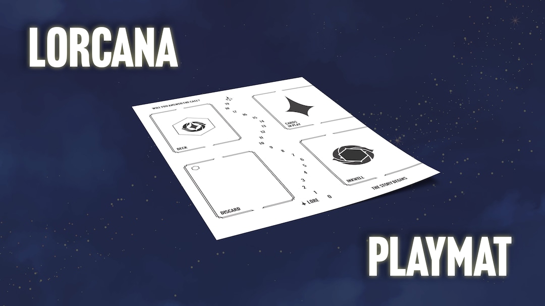 Lorcana TCG Playmat Simple Digital Download Print at Home 8.5 X 11 in ...