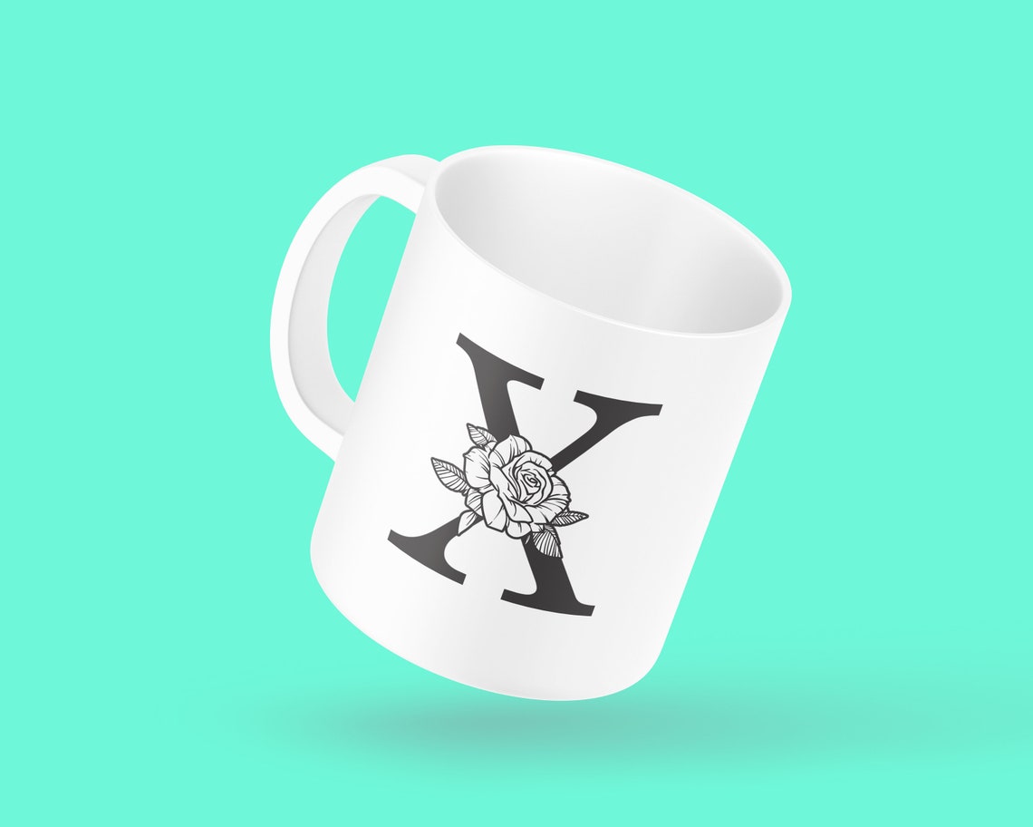 Monogram Flower Alphabet Rose Floral Alphabet SVG Floral Letters SVG ...