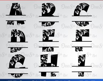 Monogram Flower Alphabet Rose Floral Alphabet SVG Floral Letters SVG ...