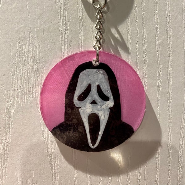 Ghost Face Keychain - Etsy