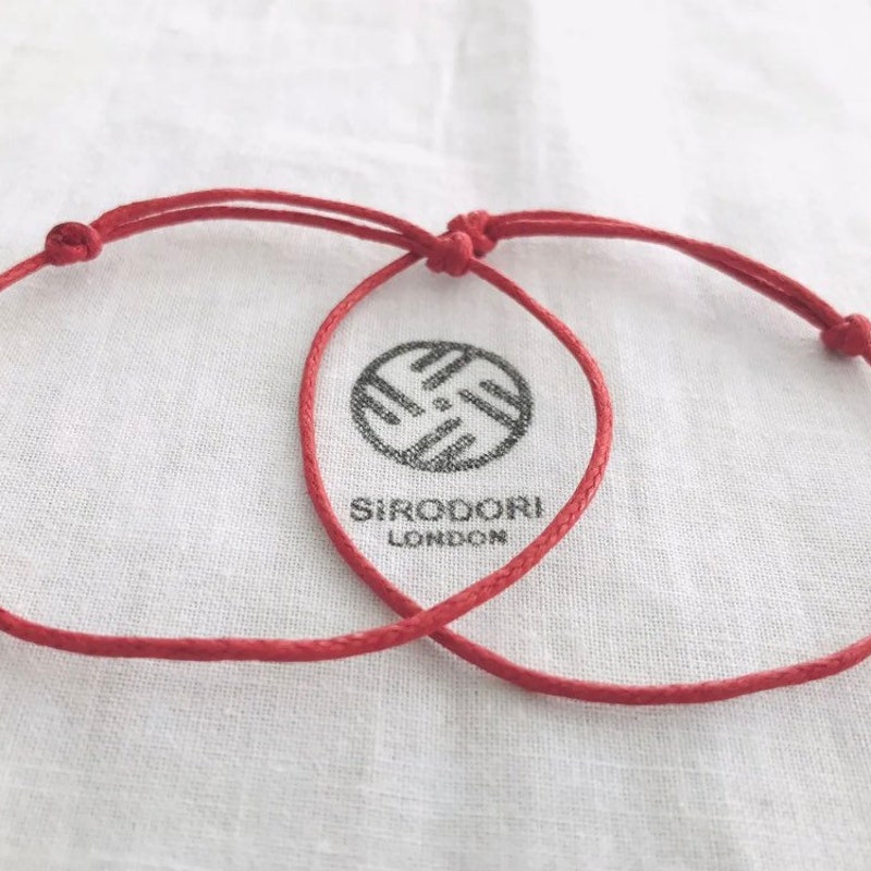 Red Waxed Bracelets - Etsy UK