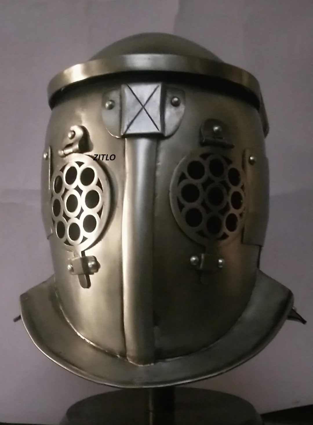 Provocator Gladiator Helmet With Satin Finish 1.6mm/16 Gauge Gladiator ...