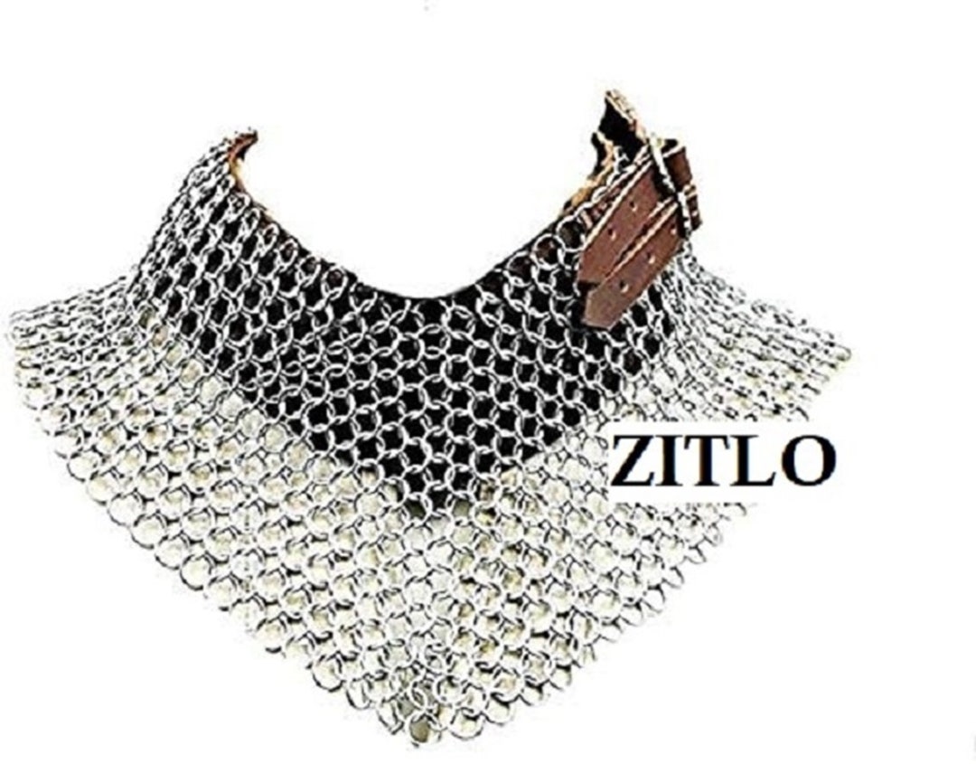 Medieval Chainmail Aluminium Butted Round Rings Neck Aventail - Etsy