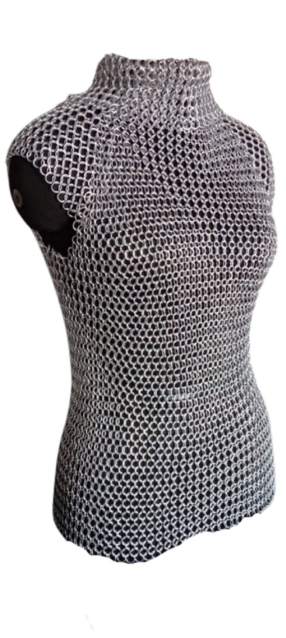 Aluminum Butted Chainmail Vest/shirt/top Armor Round Neck - Etsy