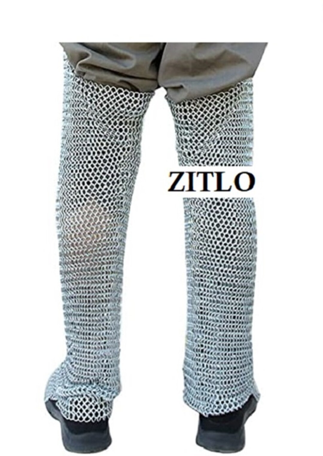 Medieval Chain Mail Aluminium Butted Round Rings Leggings for Men and ...