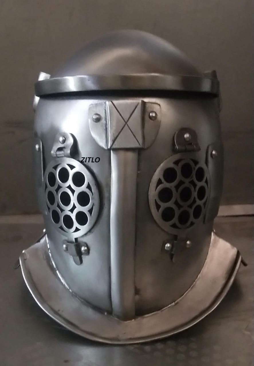 Provocator Gladiator Helmet With Satin Finish 1.6mm/16 Gauge Gladiator ...