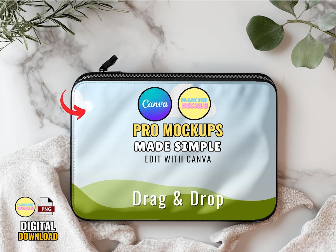 Laptop Case Mockup Customize Your Own Case Template | Easily Edit With ...