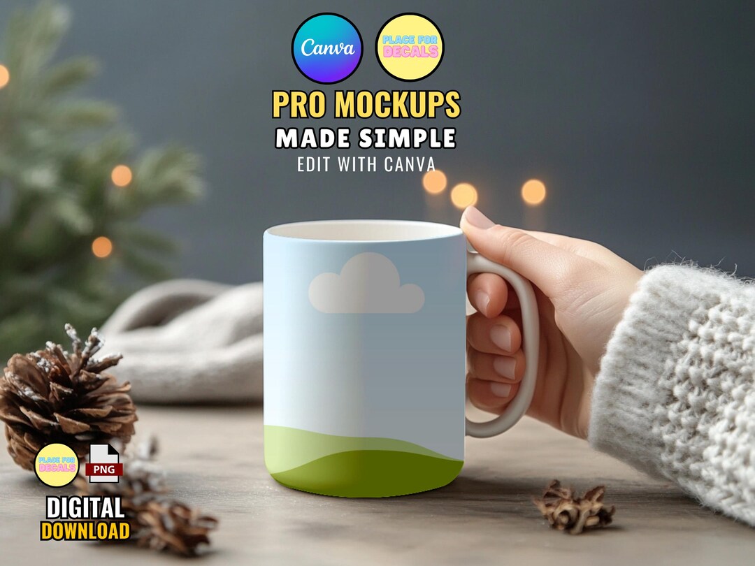 Integrated Design Mug Mockup Easy to Edit in Canva | Add Your Design ...