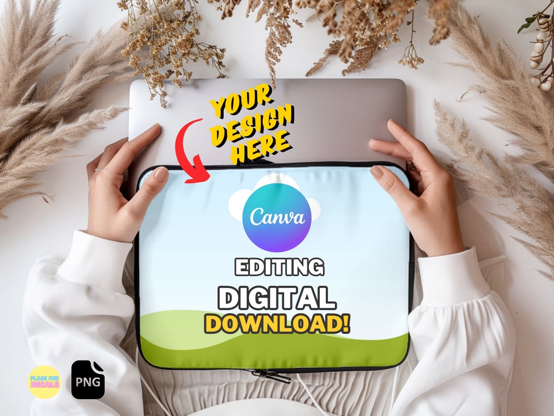 Laptop Case Mockup Customize Your Own Design Template Easily Edit With ...