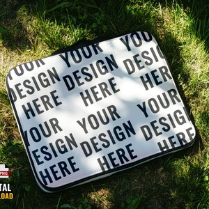 Nature BG Laptop Case Mockup Customize Your Own Design Template Easily ...