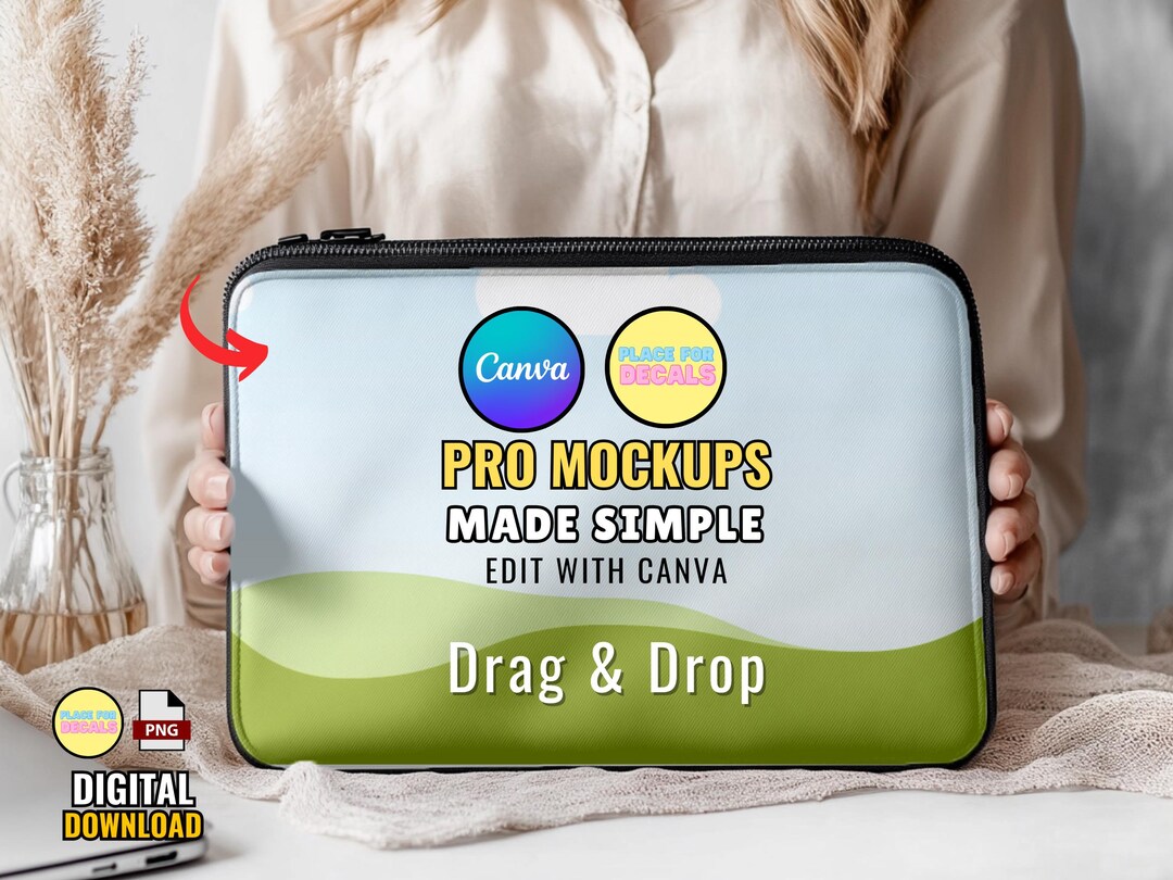 Laptop Case Mockup Customize Your Own Case Template | Easily Edit With ...