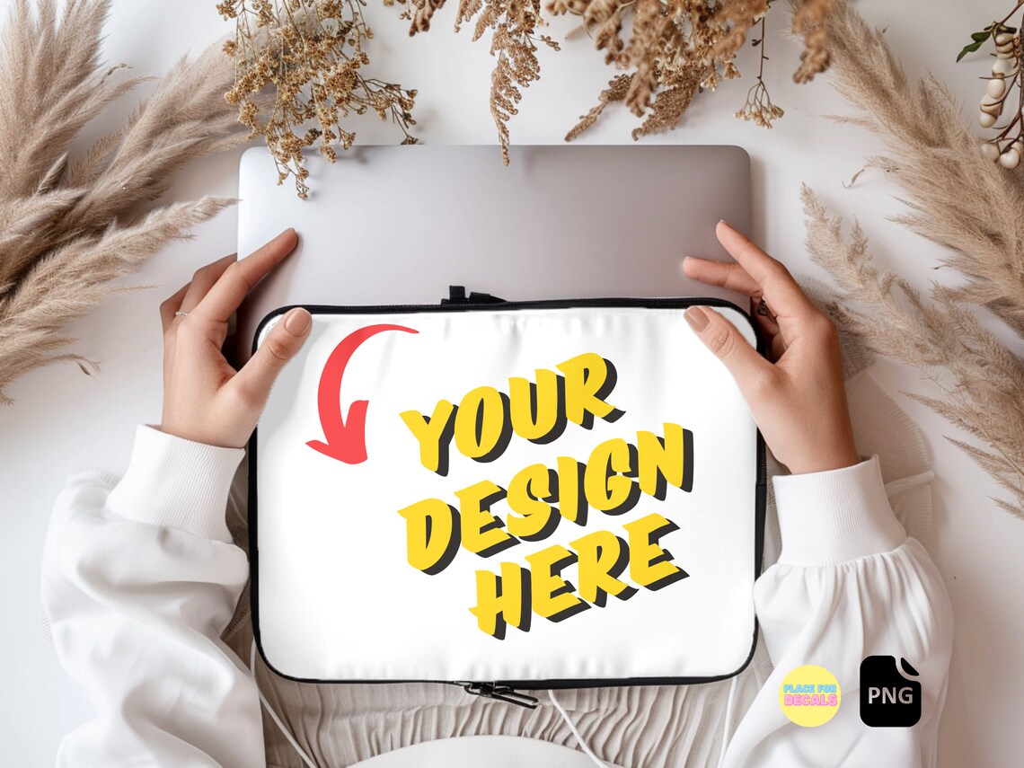 Laptop Case Mockup Customize Your Own Design Template Easily Edit With ...