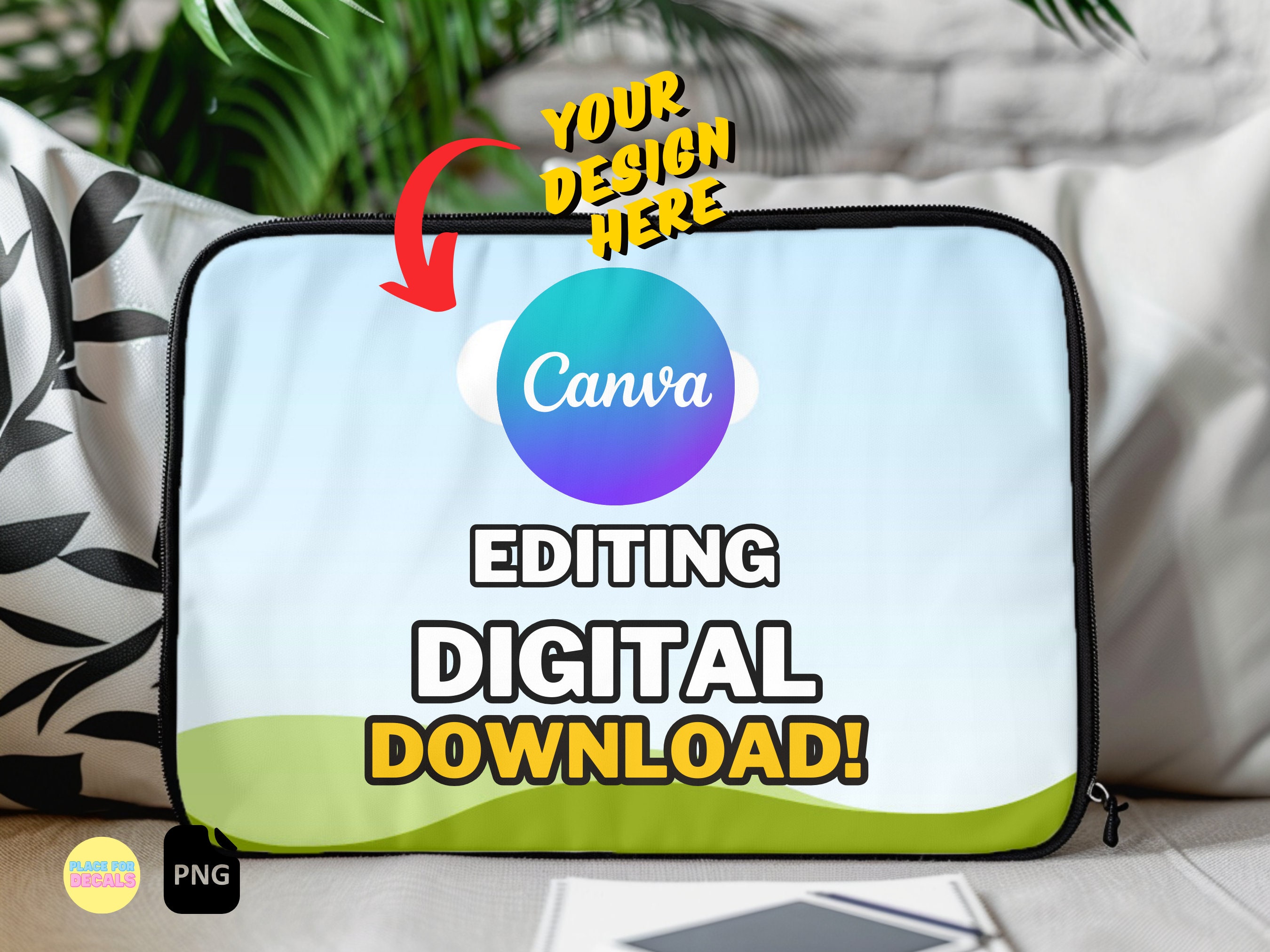 Laptop Case Mockup Customize Your Own Design Template Easily Edit With ...