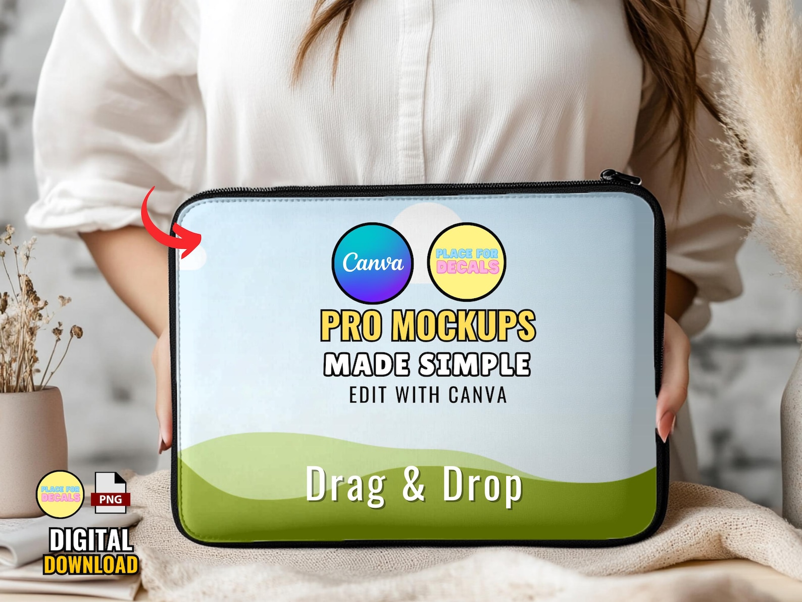 Laptop Case Mockup Customize Your Own Case Template | Easily Edit With ...