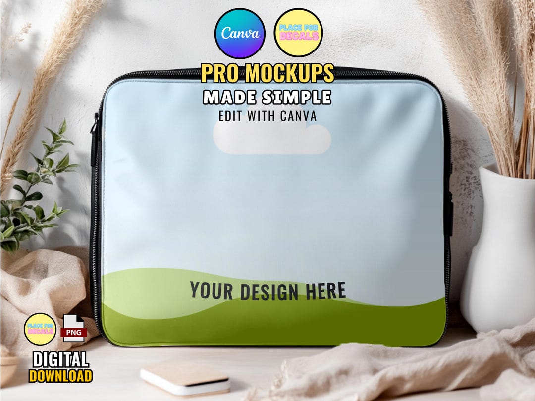 Laptop Case Mockup Customize Your Own Design Template Easily Edit With ...