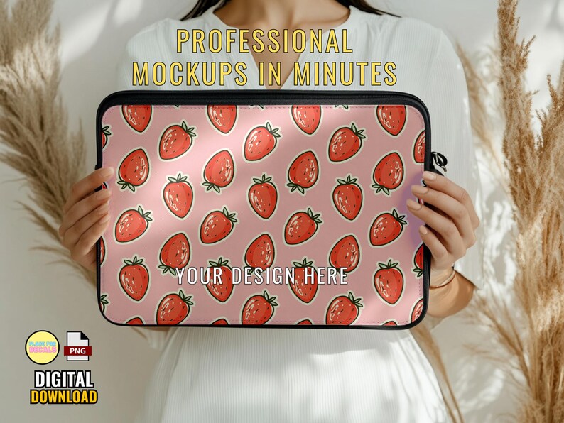 Laptop Case Mockup Customize Your Own Design Template Easily Edit With ...