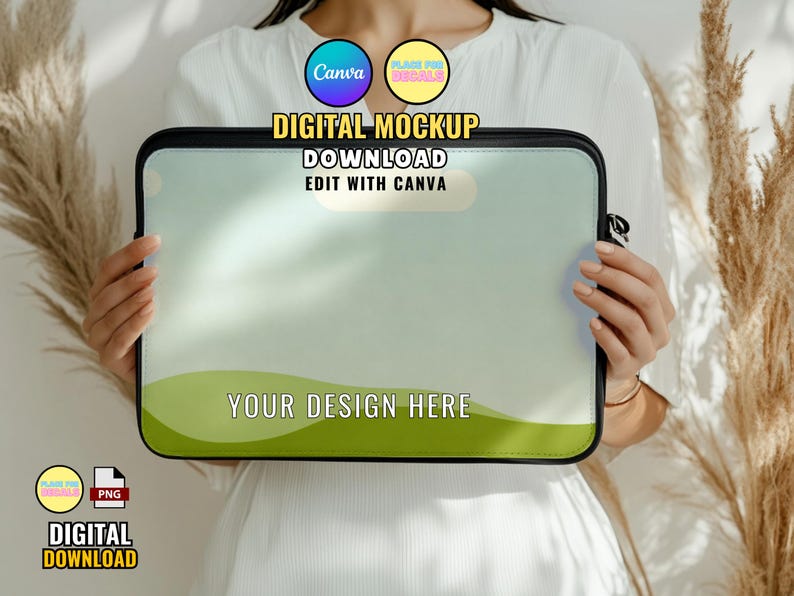 Laptop Case Mockup Customize Your Own Design Template Easily Edit With ...