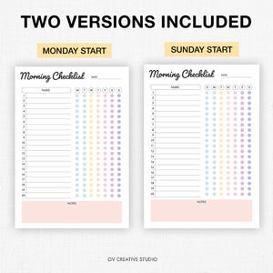 Editable Daily Checklist Printable | Morning, Afternoon, Evening ...