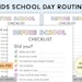 Editable Schoolday Checklist for Kids Printable Kids Chore Chart Before ...