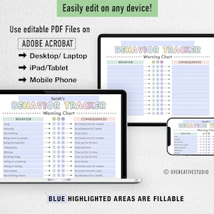 Editable Behavior Consequences 3 Strikes Warning Chart for - Etsy