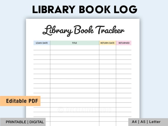 Library Record Sheet