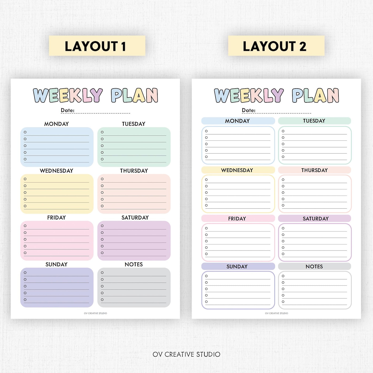 Editable Weekly Planner | Printable, Digital | Weekly Planner PDF ...